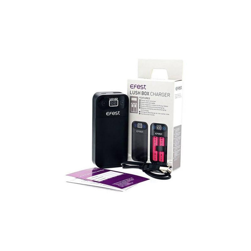 LUSH BOX Charger - Efest - Dual 18650 - POWER BANK - Quick Charge